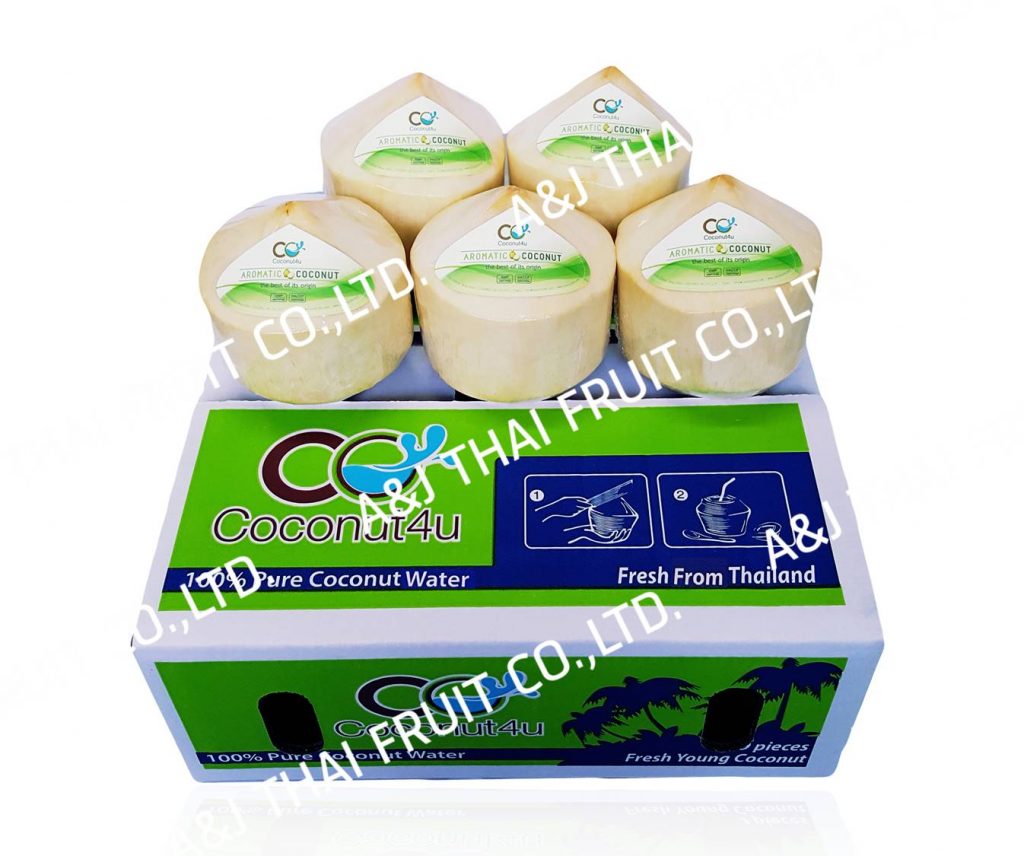 Trimmed Coconut (Diamond Type) coconut with white husk – A&J THAI FRUIT ...